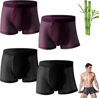 Replay Boxhero Cale&ccedil;on en Fibre De Bambou, Sous-V&ecirc;tements &Eacute;vacuant Lhumidit&eacute;, Boxer Confortable Doux Respirant (3XL, 4 mcx Vin Noir)