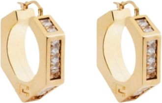 Elisabetta Franchi Femme, Accessoires, Jaune, Taille: ONE Size Boucles doreilles avec strass