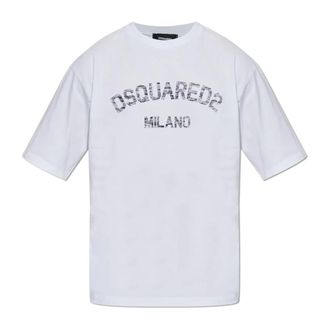 Dsquared2 T-Shirt mit Logo - - Tops - Herren - Wei&szlig; - XL