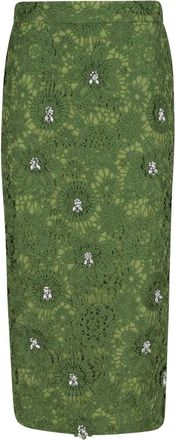 Essentiel Femme, Jupes, Vert, Taille: 38 FR Jourget Lace Pencil Skirt