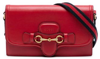 Gucci Hobo Bags - Leather Lady Web Wallet On Strap - Gr. unisize - in Rot - f&uuml;r Damen