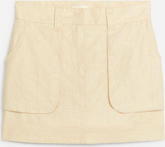 Arket Minirock Aus Leinen -Beige