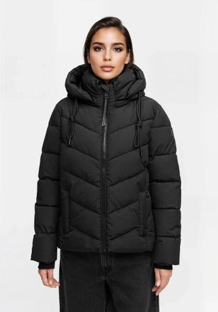 Marikoo Winterjacke MARIKOO Sahnemausii, Damen, Gr. XXL, schwarz, Obermaterial: 100% Polyester; Futter: 100% Polyester; Wattierung: 100% Polyester; Ärmelfutte