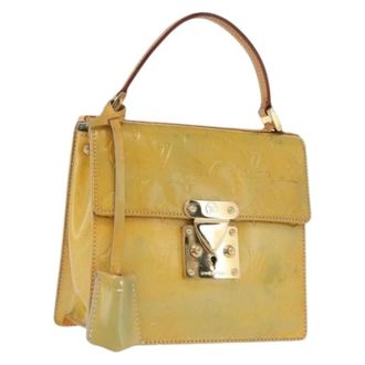 Louis Vuitton Sac &agrave; main en cuir verni Pre-owned - Femme - Pre-owned - Beige - Taille: ONE Size