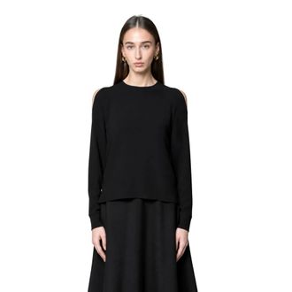 Kaos Kaos - Pull &agrave; col rond - Femme - Pulls - Noir - Taille: 36 FR