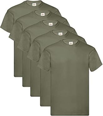 Fruit Of The Loom Original Lot de 5 t-shirts pour homme, XL