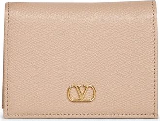 Valentino Garavani Femme, Accessoires, Rose, Taille: ONE Size VLogo Signature Portefeuille en Cuir de Veau Grain&eacute;