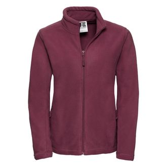 Russell Athletic Russell - Fleecejacke Durchgehender Rei&szlig;verschluss f&uuml;r Damen - F&uuml;r Au&szlig;en (Burgunderrot)