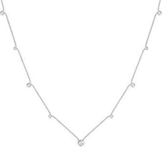 Elli Collier Femme Simple Classique Cristal (925/1000) Argent