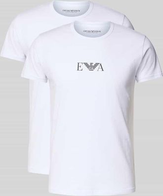 Emporio Armani T-Shirt mit Label-Print im 2er-Pack