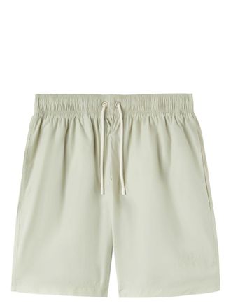 Palm Angels Badeshorts mit Logo-Stickerei - Gr&uuml;n