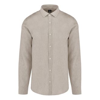 Bomboogie Homme, Chemises, Brun, Taille: S Capo Slim Fit Rigato