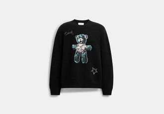 Coach Leichter Pullover Mit Bärenmotiv