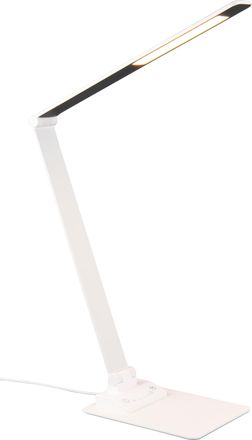 Trio Leuchten LED Schreibtischleuchte Travis 545310131, Metall Weiß matt, inkl. 6.5 Watt LED, Dimmer, Lichtfarbe einstellbar, USB & USB-C Anschluss mit Ladefunktion