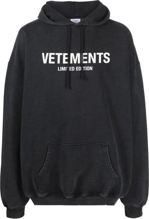 VETEMENTS Herren, Sweatshirts & Hoodies, Schwarzk, SGröße