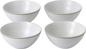 Royal Doulton 40034478 Gordon Ramsay Maze Grill 16 cm Sch&uuml;ssel Set 4 St&uuml;ck, wei&szlig;, Steingut