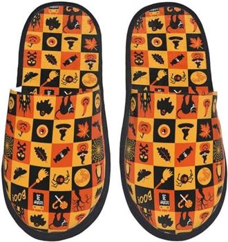 Generic Chaussures De Maison Halloween Chauds Fuzzy Pantoufles Int&eacute;rieur Et Ext&eacute;rieur Pantoufles H&ocirc;tels Slippers Pour Voyages Spa M