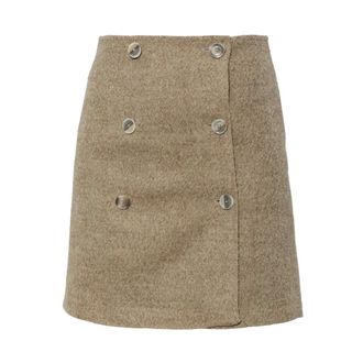 By Malene Birger Jupe Lima en Laine - Femme - Jupes - Beige - Taille: 42 FR