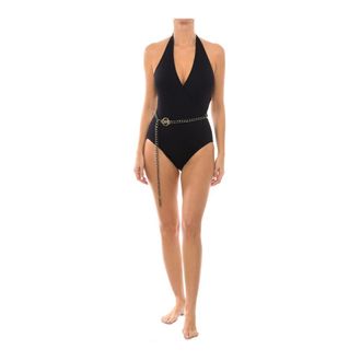 Michael Kors Halter-Neck-Badeanzug mit Wickel-Ausschnitt - - Swimwear - Damen - Schwarzk - XS