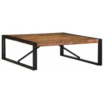 vidaXL Table basse multicolore 100x100x35 cm bois r&eacute;cup&eacute;ration massif Vidaxl