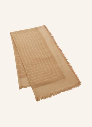 HUGO BOSS Gewebter Schal Laik_120*120 beige