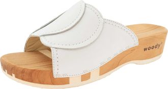 Woody Damen Vanessa Clog Pantolette, Weiss, 41 EU