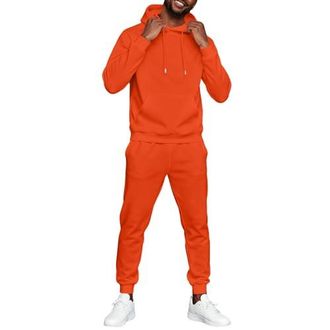 Generic Surv&ecirc;tement pour homme - Sweat &agrave; capuche et pantalon de jogging en coton m&eacute;lang&eacute; - Deux pi&egrave;ces - Surv&ecirc;tement de loisirs - Surv&ecirc;tement pour le quotidie