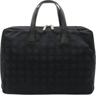 Chanel unisex, Pre-owned, Noir, Taille: ONE Size Pre-owned New Travel Line Nylon Jacquard Briefcase