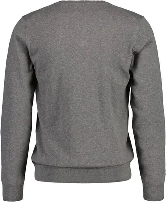 GANT Herren Classic Cotton V-neck KLASSISCHER BAUMWOLLPULLOVER MIT V-AUSSCHNITT, Dunkelgrau Meliert, XXL EU