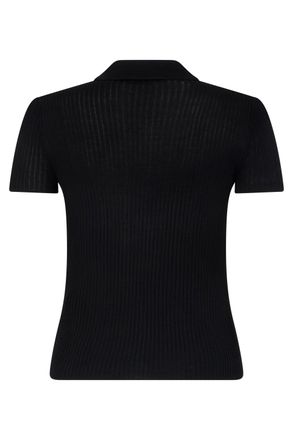Balenciaga Womens Cardigan Ribbed Knit Black Viscose Cardigans Sweater
