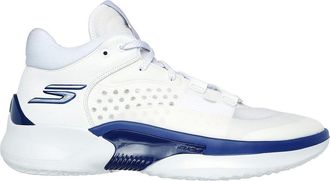 Skechers Resagrip Gefleckt Sneaker f&uuml;r Herren (Wei&szlig;/Blau)