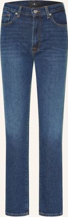 7 For All Mankind Straight Jeans High Rise Straight blau