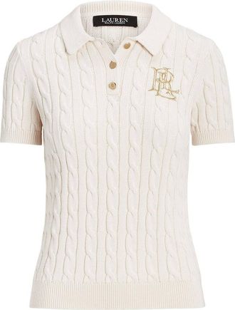 Lauren Ralph Lauren Damen Polo-Strickshirt aus Baumwolle