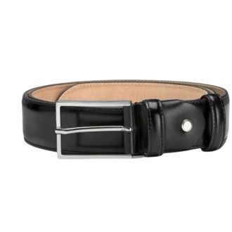 Doucal's Ceinture ajustable en cuir - Homme - Accessoires - Noir - Taille: 110 CM