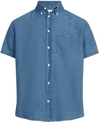 Au Printemps Paris Chemise col am&eacute;ricain &agrave; manches courtes en coton