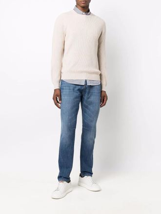 Brunello Cucinelli Mens Light-Wash Straight-Leg Jeans Aw26 M