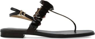 Michael Kors Femme, Chaussures, Brun, Taille: 39 EU Loretta Thong Sandal