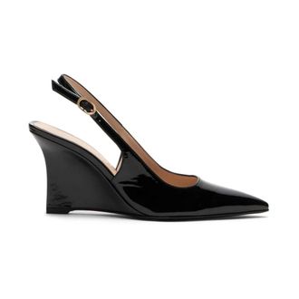 Stuart Weitzman Femme, Chaussures, Noir, Taille: 39 1/2 EU Vinnie Slingback Wedge 85