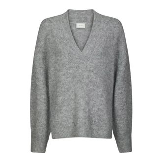 Neo Noir V-neck Strickware - - Knitwear - Damen - Grau - L