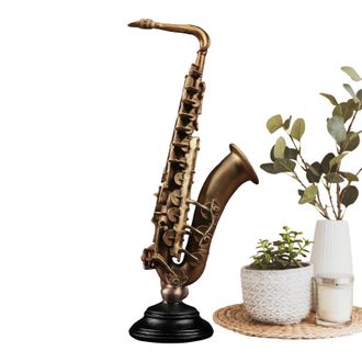 Generic Winzige Instrumentenfiguren | Simulation Gold Sammlerst&uuml;cke | Winzige Saxophon-Skulptur Violine Tischfiguren - f&uuml;r Geburtstag, Weihnachten, Musikliebh