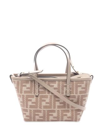 Fendi 2010-2025 Mini Canvas Roll Tote Bag satchel - Marron
