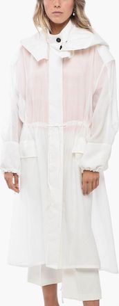 Ferragamo Trenchcoat aus Chiffon in Seidenmischqualit&auml;t mit abnehmbarer Kapuze Salvatore Ferragamo