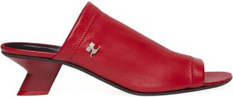 Courrèges mules en cuir - Rouge