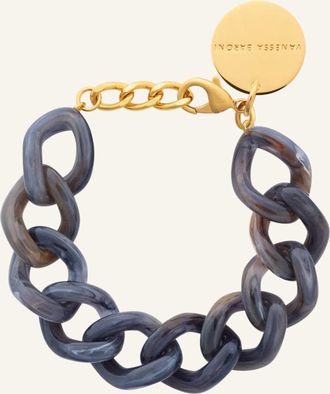 Vanessa Baroni Vanessa Baroni Armbänder Mini Flat Chain Bracelet Blue Jeans Marble By Glambou gold