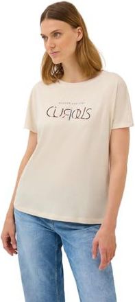 Cecil 3227077 T-Shirt avec Inscription, Beige Clair, XXL Femmes