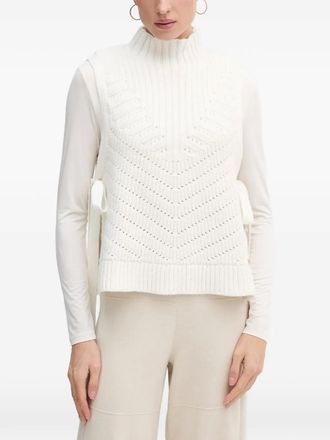 Pedro del Hierro side-tie knitted vest - Wei&szlig;