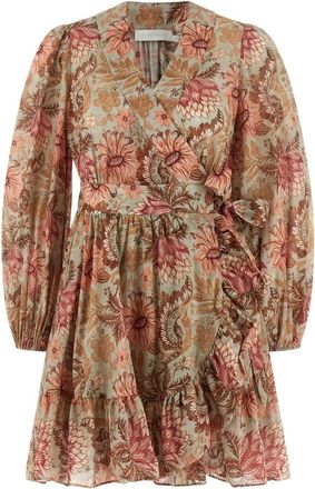 Zimmermann Femme, Robes, Multicolore, Taille: 42 FR Daylight Mini Wrap Dress