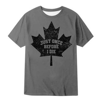 Generic T-shirt pour homme motif feuille d&eacute;rable canadien, gris, 3XL