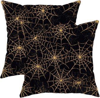 Generic Halloween Kissenbezug Komfort Kissenh&uuml;lle Modern Zierkissenbez&uuml;ge F&uuml;r Bett B&uuml;ro Schlafzimmer 45X45Cm 2Er Set