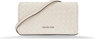 Michael Kors Femme, Sacs, Beige, Taille: ONE Size Sac bandouli&egrave;re en cuir tiss&eacute;